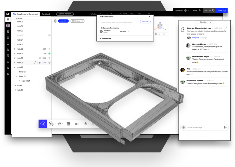 Wikifactory | Free Trial | Cloud PDM + CAD Viewer + Manufacturing